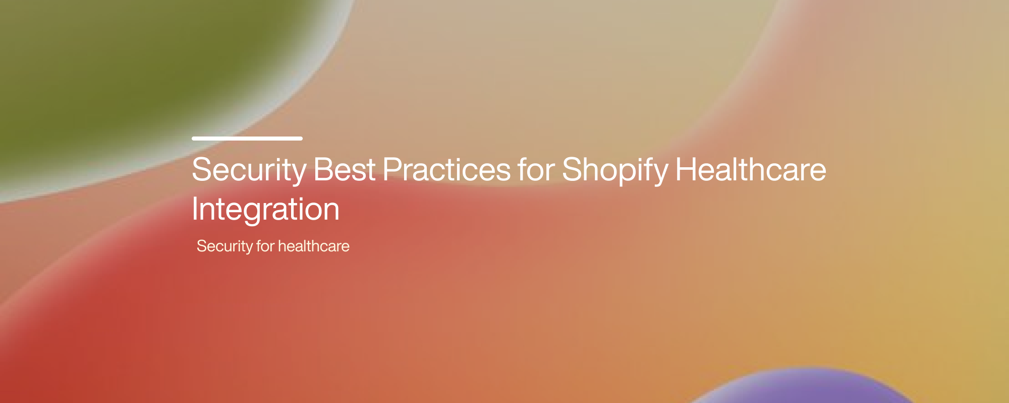 Security Best Practices for Shopify Healthcare Integration